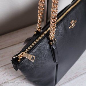 Coach | Bags | Nwt Coach F87775 Ava Chain Tote In Pebble Leather | Poshmark